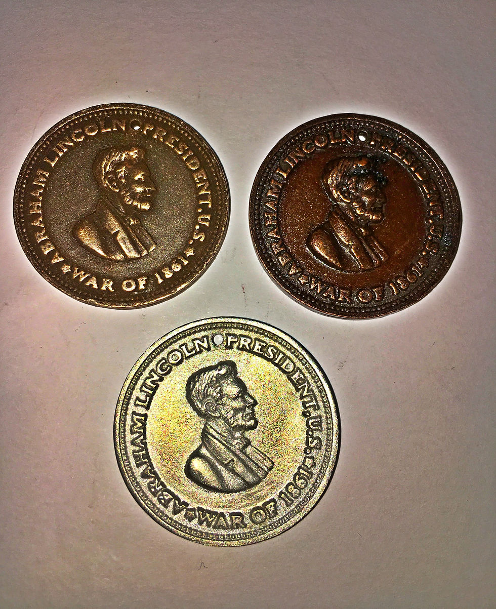 Reproduction Civil War I.D.DISCS "Dog Tags" and other Personal Items