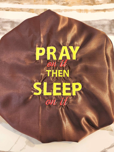 Pray then Sleep Satin Hair Bonnet | Printed Bonnet