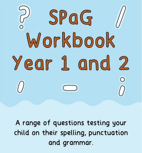 SPaG Workbook Year 1 and 2 PDF | Holly Vilkotis Tutor