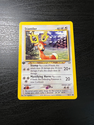 Neo Genesis 1st Edition 76/111 Stantler Pokemon Card | Cheeses Treasures