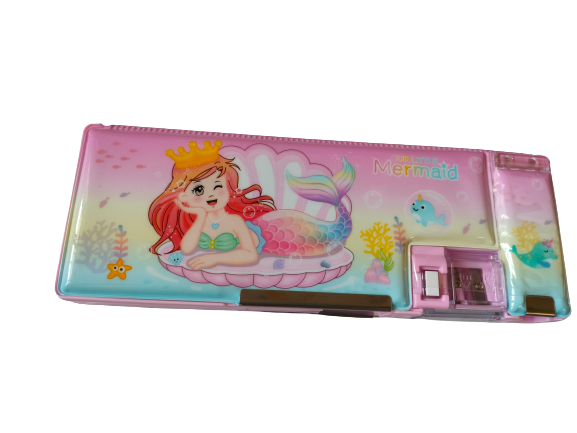 multifunctional-magnetic-pencil-box-with-sharpener-mermaid-theme