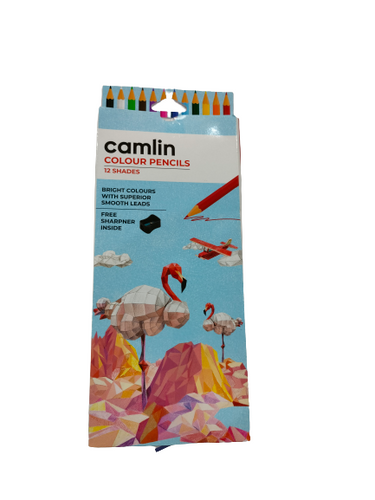 Camlin 12 shades colour pencils with free 1 Sharpener inside | IncyWincy