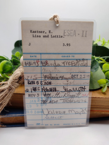 vintage laminated library card bookmark 1973 | Lily Lue Designs