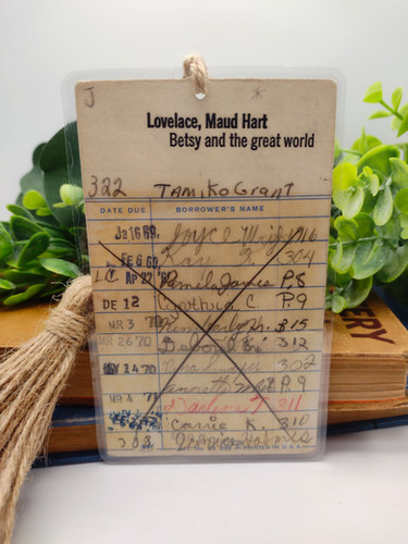Vintage Laminated Library Card Bookmark 1969 | Lily Lue Designs