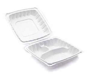 Clamshell With Sep | 9in. x 9in. x 2.5in. | White | Cornstarch | 200pcs ...