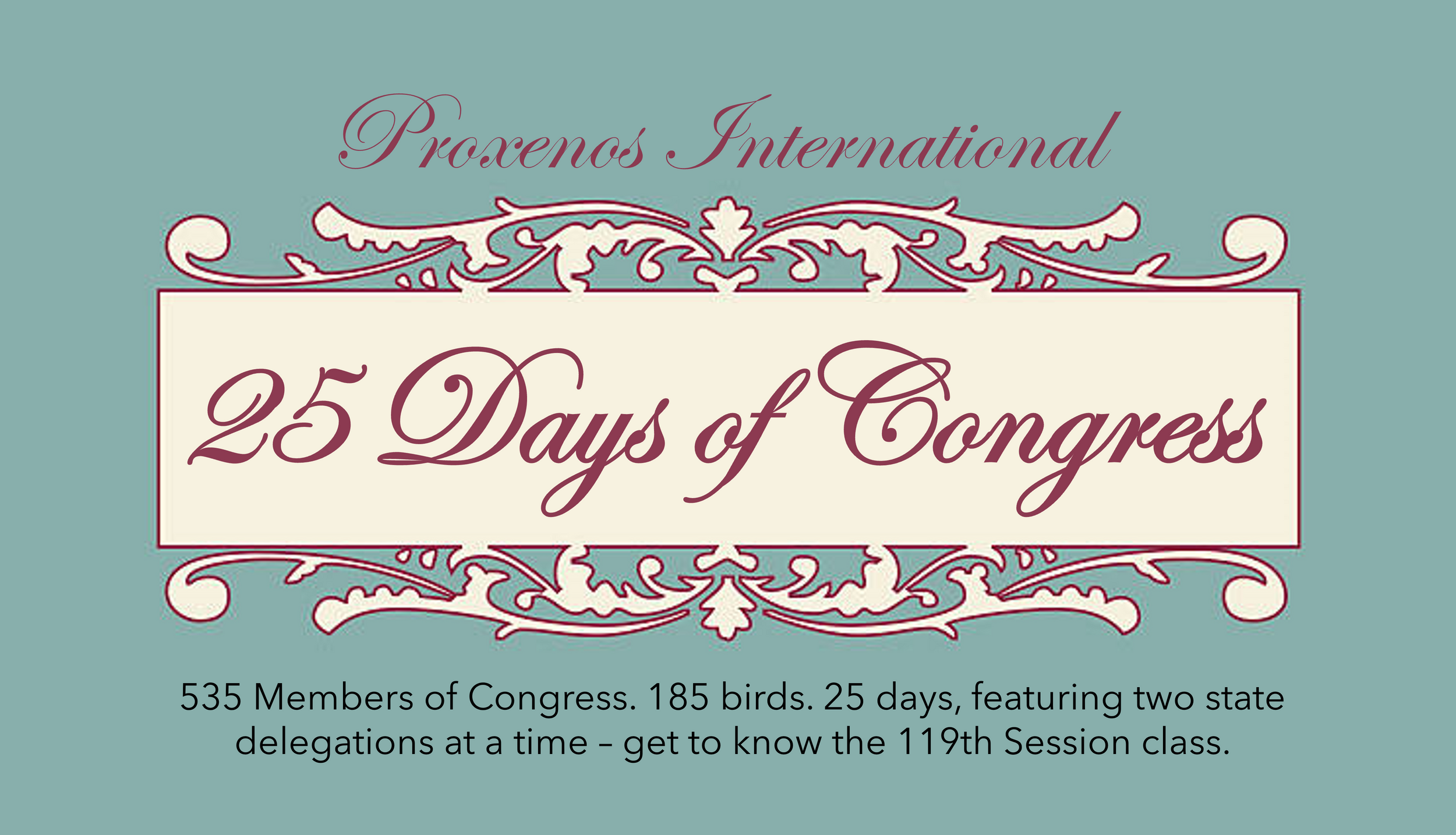 Proxenos International | 25 Days of Congress