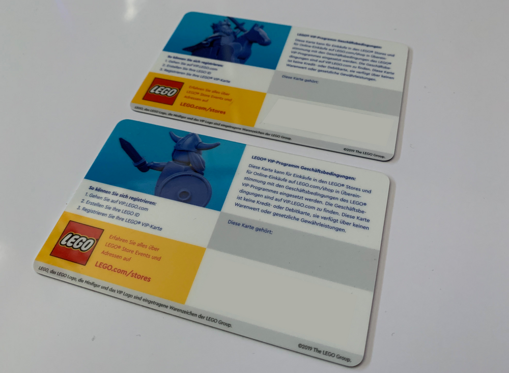 Neue LEGO VIP Karten - es lebe der feine Unterschied