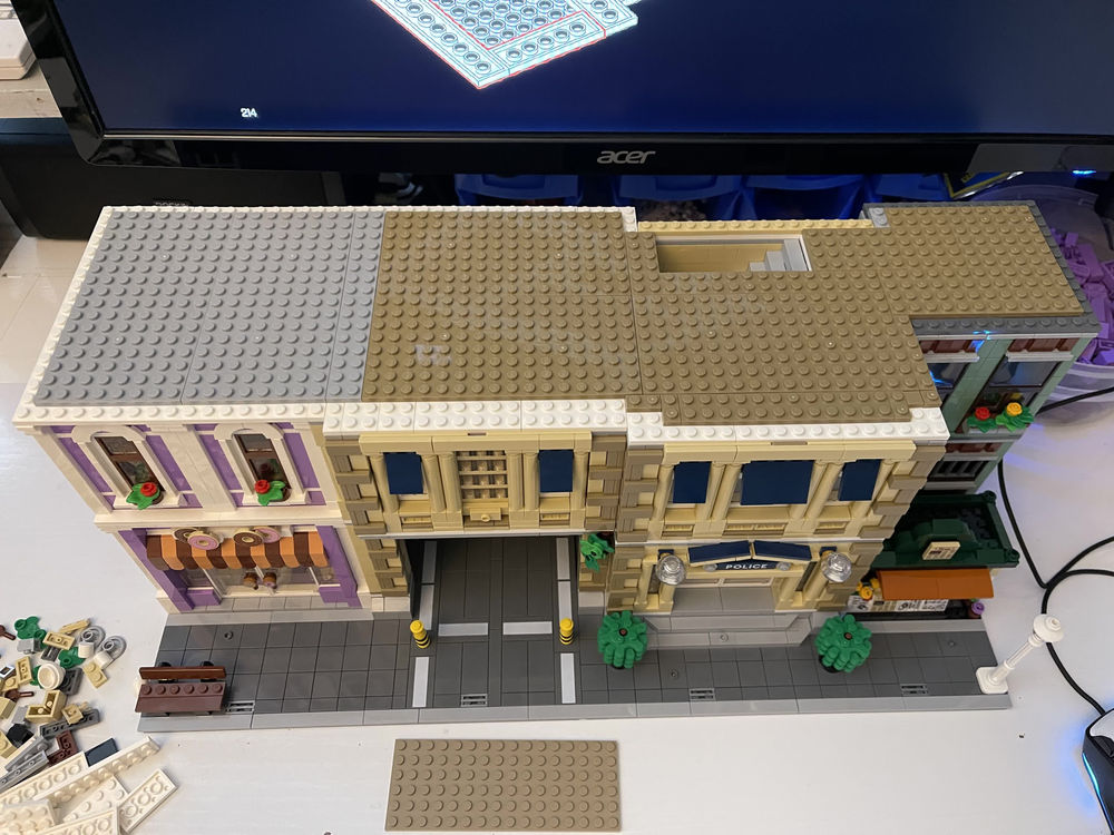 LEGO Polizeiwache 10278 MOD mit LED Beleuchtung