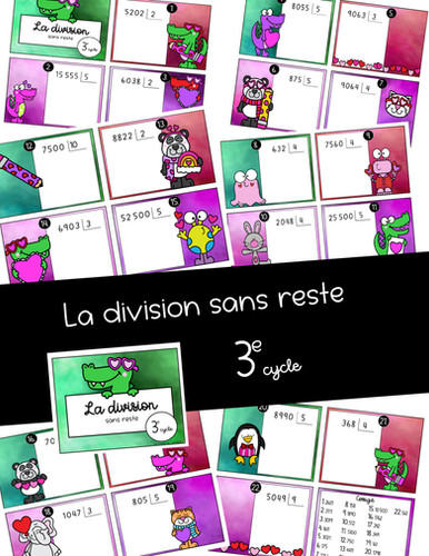 Division à crochet sans reste | La classe de Catherine