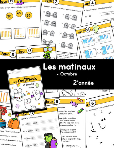 Les matinaux - octobre 2e année | La classe de Catherine