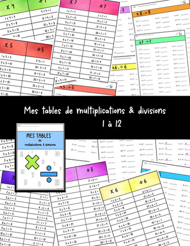 Mes tables de multiplication & division | La classe de Catherine