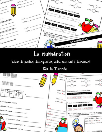 Valeur de position, comparaison et autres | La classe de Catherine