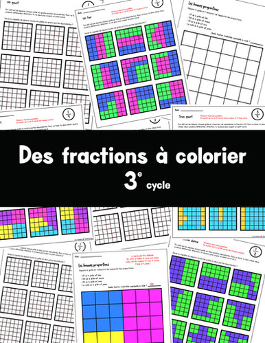 Des fractions à colorier - 3e cycle | La classe de Catherine