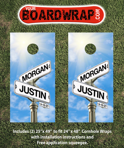 Custom Cornhole Wrap 741 | yourboardwrap