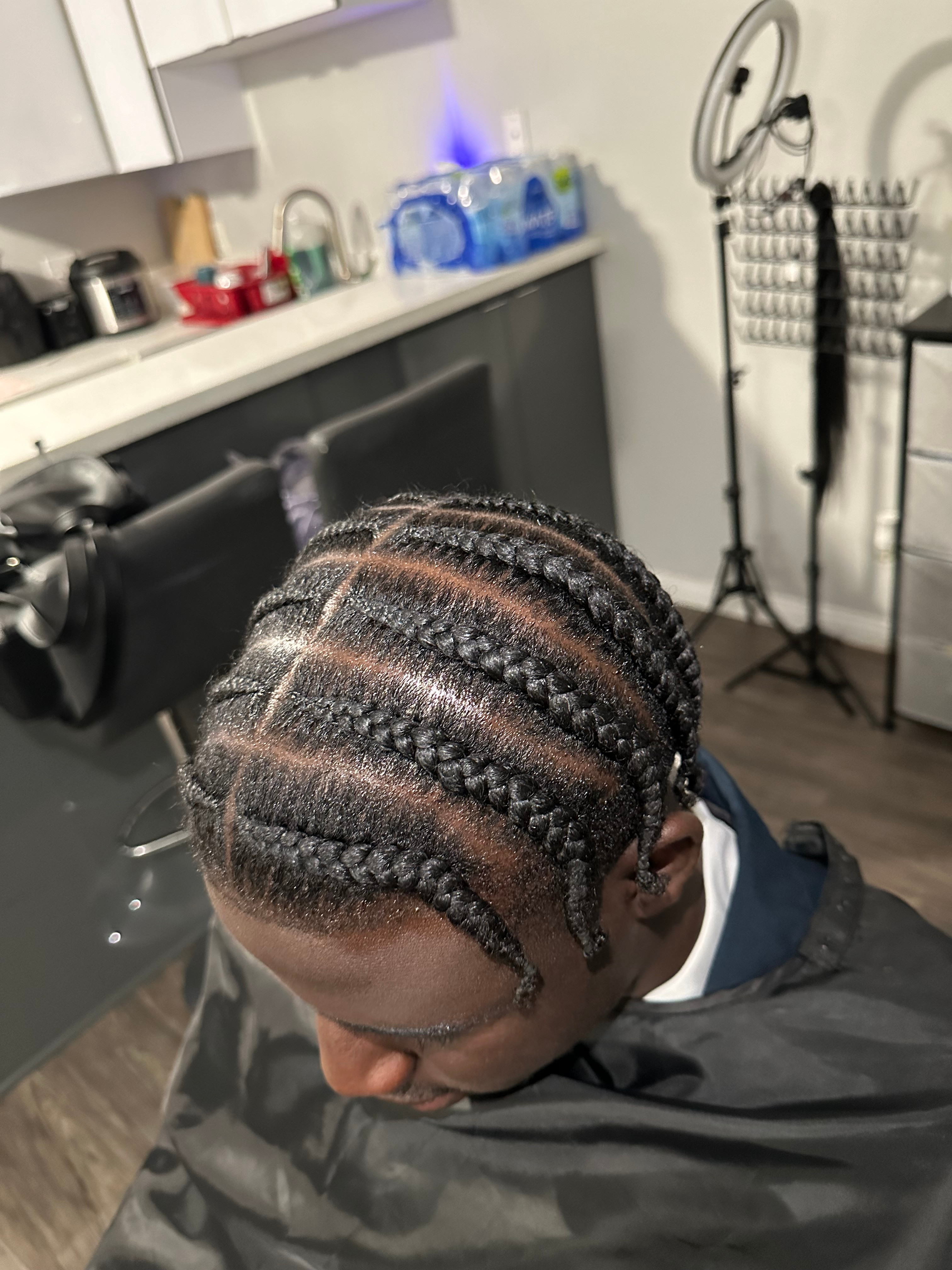 side cornrows