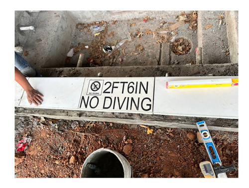 Custom Etched Pool Coping | Fair To Middlin'