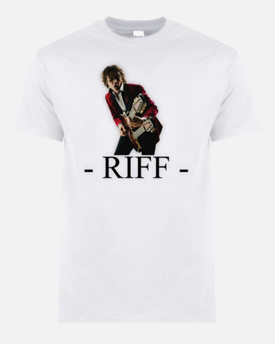 RIFF Logo and Image T-Shirt - White | RIFF - Music