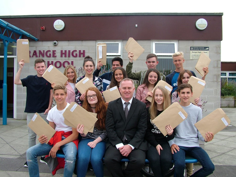 Range High School pupils celebrate GCSE results