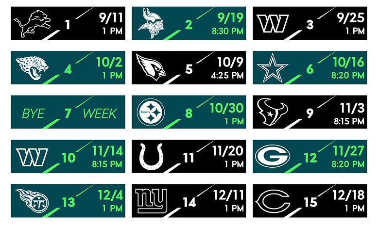 EAGLES SCHEDULE | Shappy Pretzel Co.