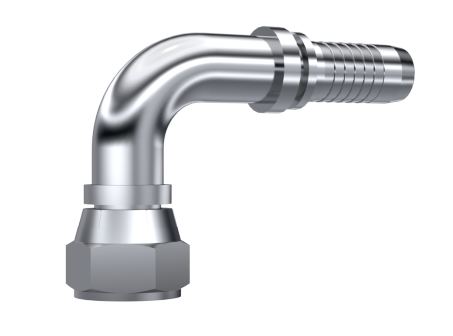 RVS Slangpilaar 90° - JIC wartel 37° conus | FlexInd