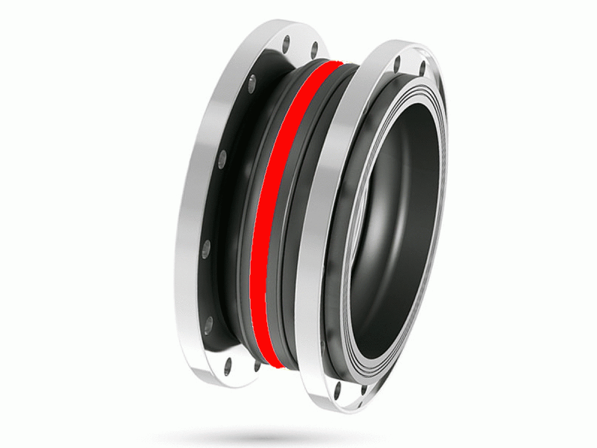 Rubber compensator with flanges EPDM PN 10/16 L=130 | FlexInd