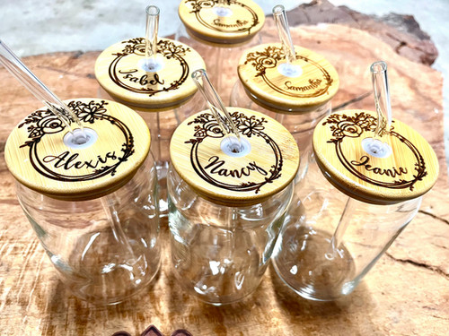 Engraved Glass tumblers | Glass drinking glasses | Glass straw | custom ...