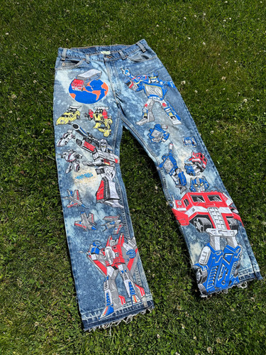 Transformers acid washed orange tabs | Green Acre Exchange