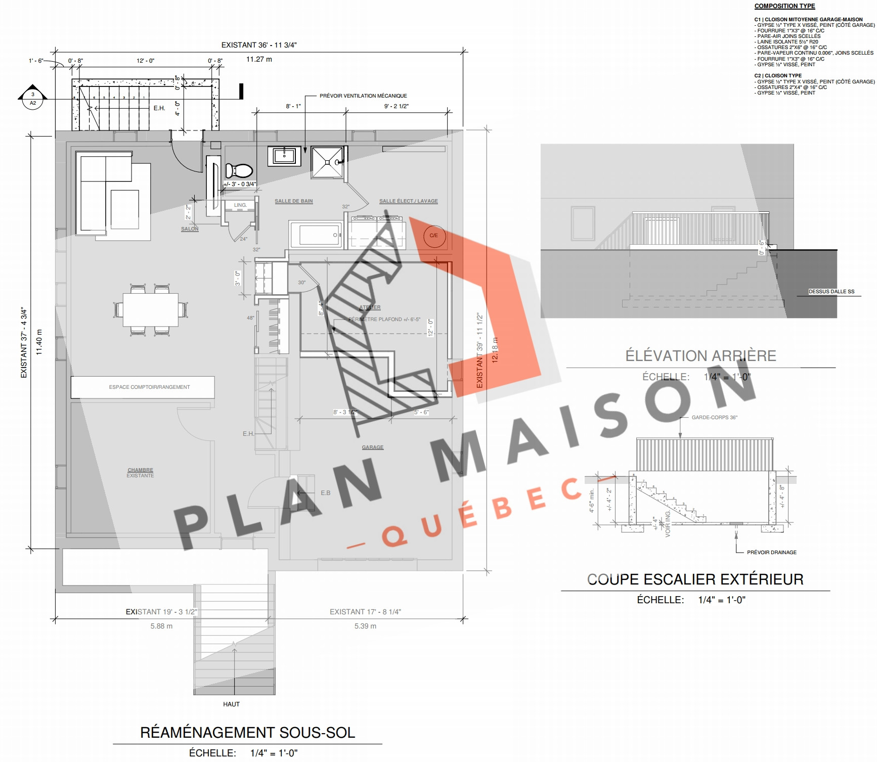 Agrandissement maison sur sous sol | Plan Maison Québec