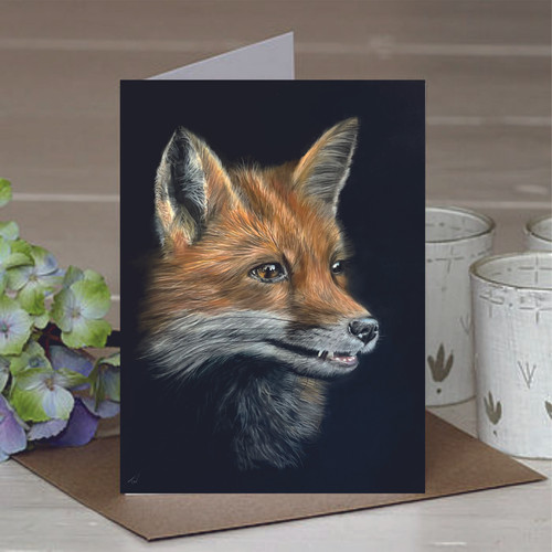 'The Vixen Portrait' A6 Greetings Card | Tracey Walder