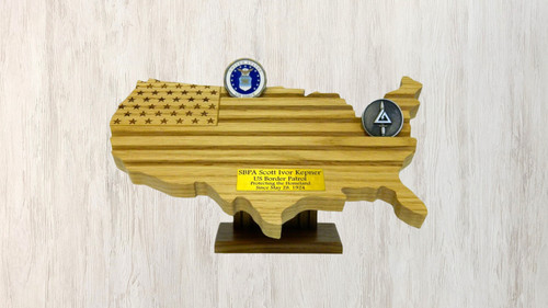 US Map Coin Holder, Military Challenge Coin Display, FBI Challenge Coin ...