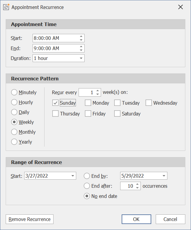 Creating Recurring Appointments (Report Automation)