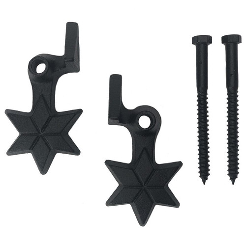 Star Lag Mounted Shutter Dogs | charleston-hardware