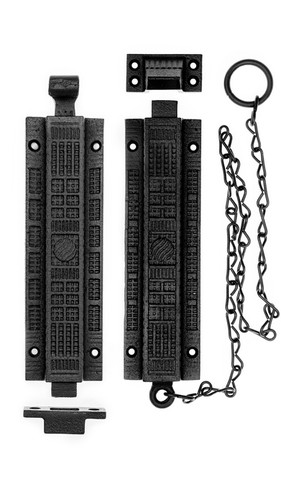 Art Deco Door Chain Top Bolt/ Bottom Bolt | charleston-hardware