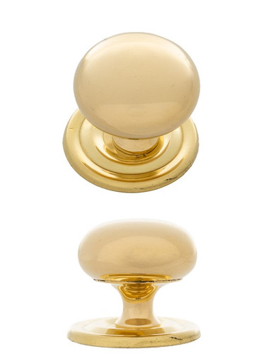 Heavy Cast Brass Knob With Rosette | charleston-hardware