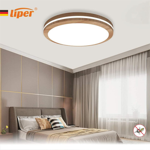 צמוד תקרה צבע עץ Liper IP65 | חושן חשמל