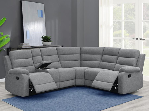 David Upholstered Reclining Sectional Sofa Smoke | Mysite