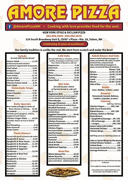 Our Food | Amore Pizza