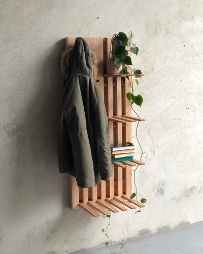 Handmade Piano Key Coat Rack in Vic Ash | The Artz Collection