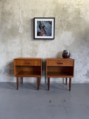 MCM Danish Teak Bedside Tables x 2 | The Artz Collection