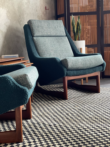 Pair of Mid Century FLER "Fleronde" Sleigh Based Armchairs | The Artz ...