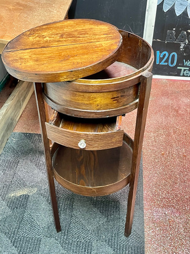 Vintage Cheese Box Table with Drawer | InShane Furniture