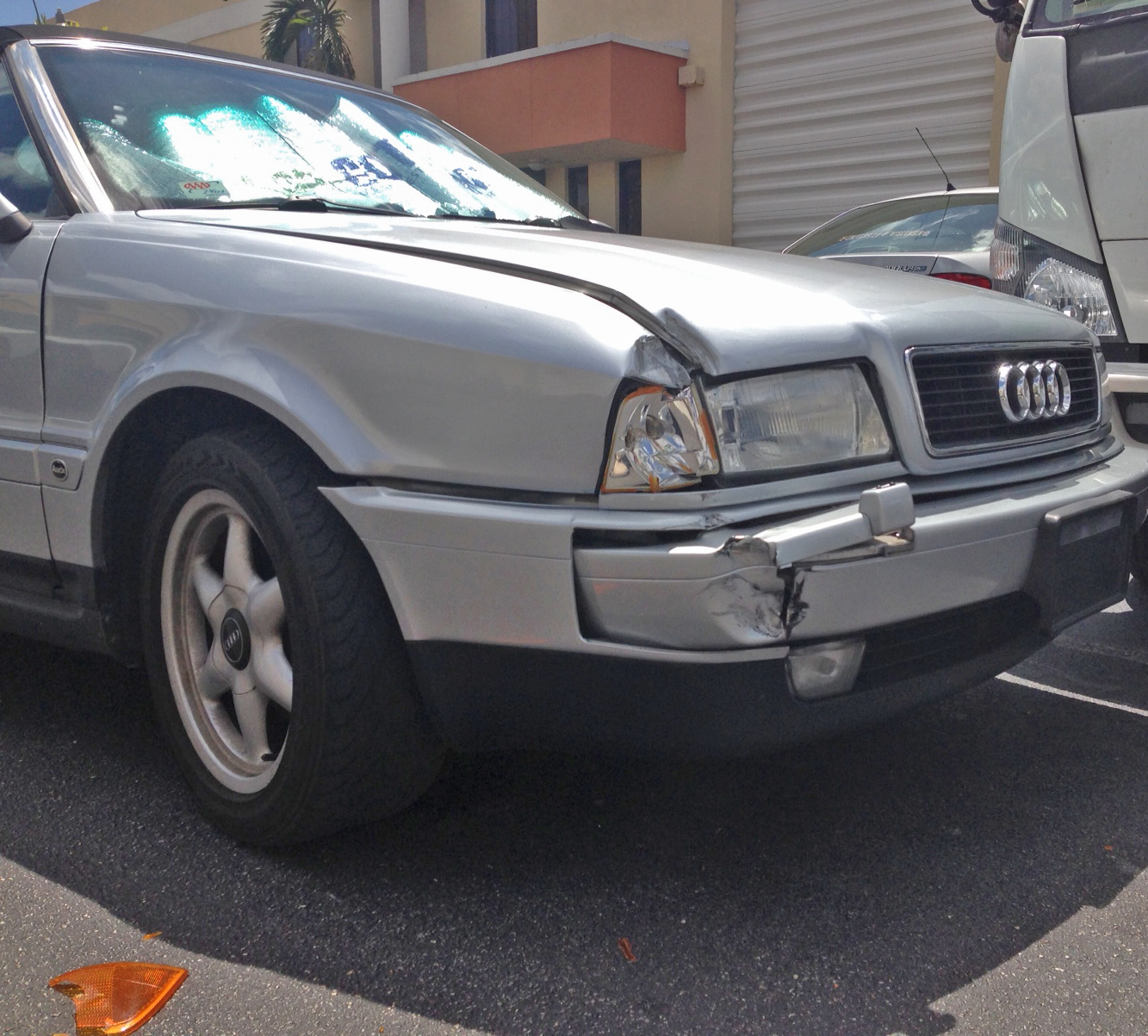 Crushed. FedEx truck rams my 1997 Cabriolet and ignobly ends its proud ...