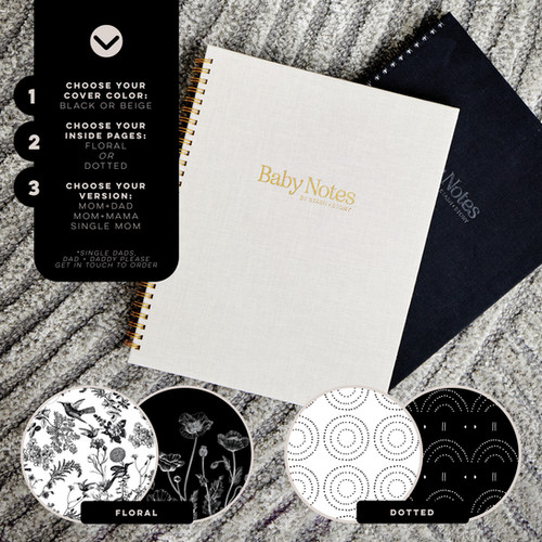 Baby Notes - Wire-bound Modern Baby Book | stash-story