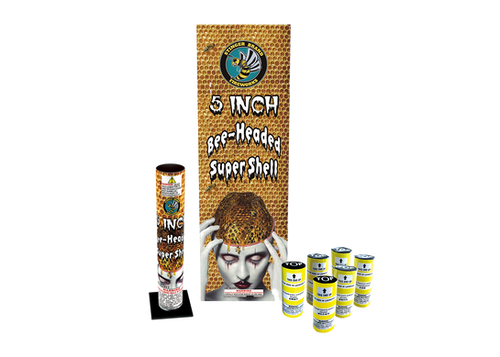 5" Bee Headed Super Shell | BIG D'S FIREWORKS