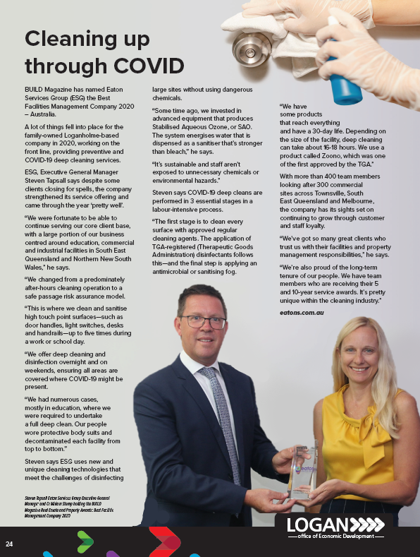 Cleaning Up Through Covid | Brisbane | Eaton Services Group