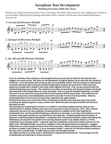 Saxophone Lesson - Overtone Exercises | mysite