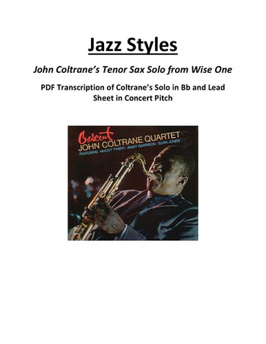 Wise One - John Coltrane Solo Transcription | mysite
