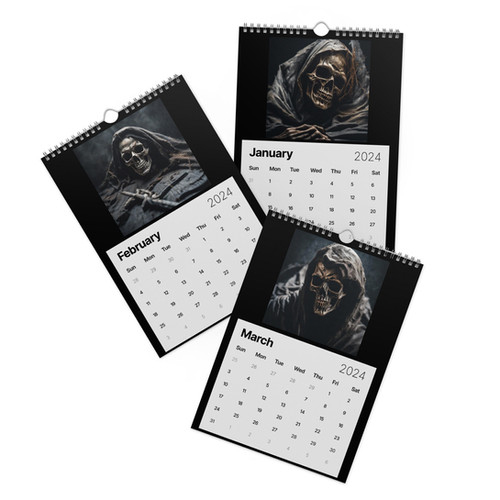 Grim Reaper Wall calendar (2024) | Casper Luna Art