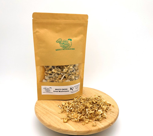 Buy Dried White Enoki Mushrooms UK | Merit Mushrooms
