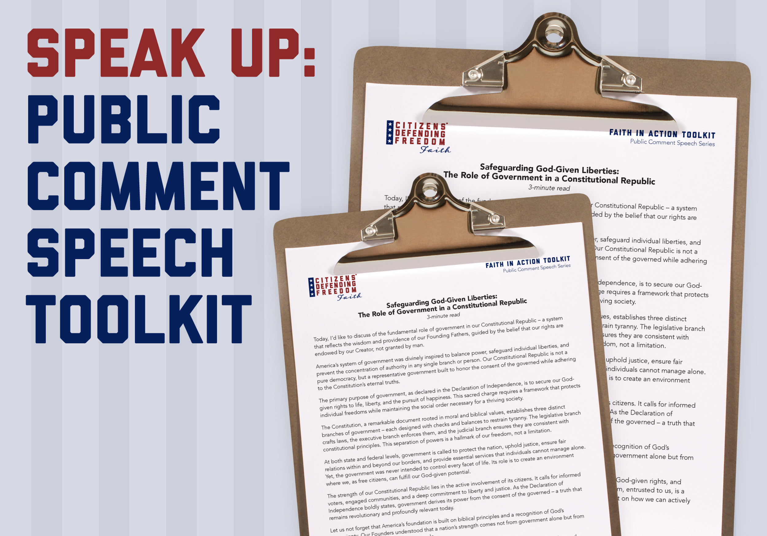 Public Comment Speeches | CDF USA